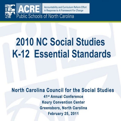 Posted social studies informational update nccss 2011 conference | PPT