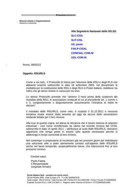 Lettera diffida ostacolo x elezioni | PDF