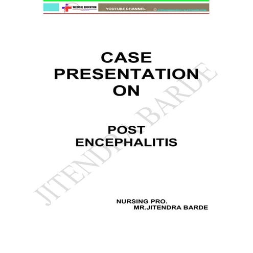 POST ENCEPHALITIS case study Jitendra bhargav | PDF