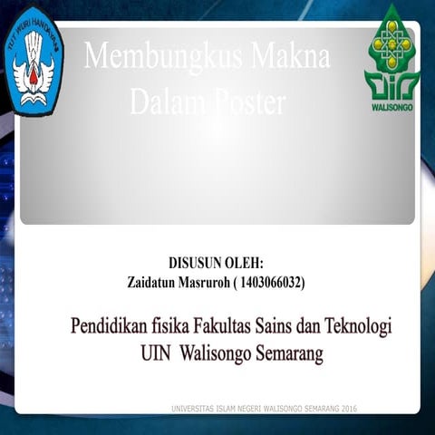 Media Pembelajaran" Poster Sebagai Media Komunikasi Visual " ppt | PPTX