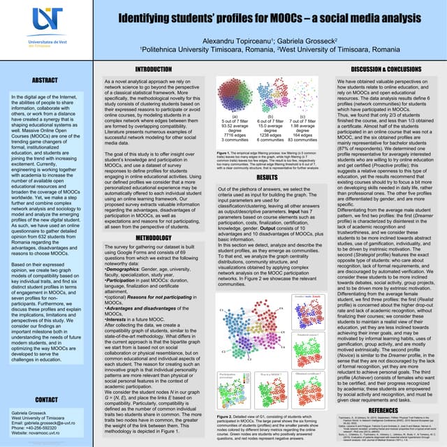 Identifying students’ profiles for MOOCs – a social media analysis | PDF