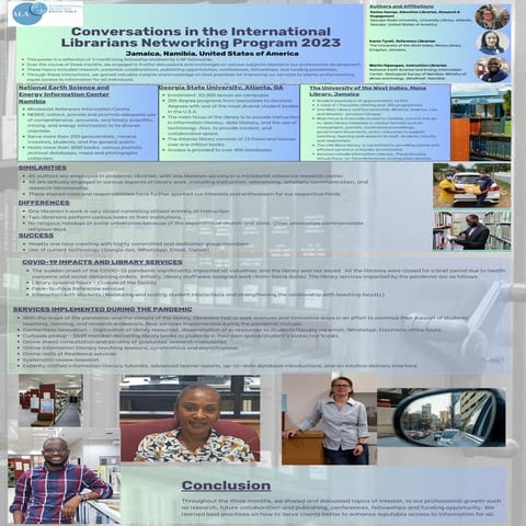 Conversations in the International Librarians Networking Program 2023: Jamaica, Namibia, United ...