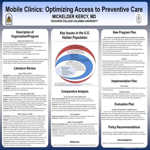 Mobile Clinics - Optimizing Access to Preventive Care | PDF