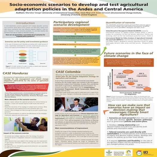 Socio-economic scenarios to develop and test agricultural adaptation ...