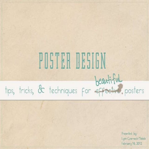 Poster Design Presentation | PPTX