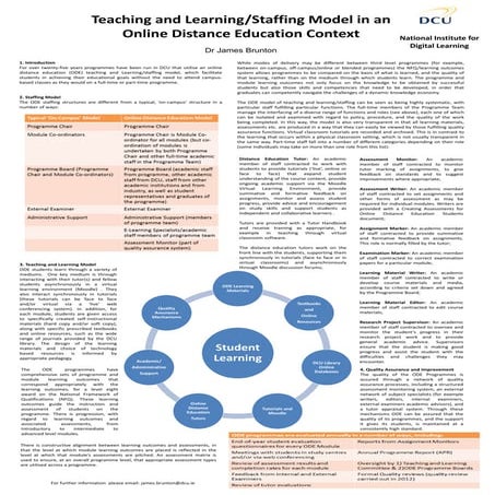 Teaching and Learning/Staffing Model in an Online Distance Education ...