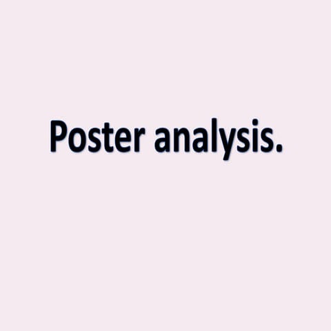 Poster analysis | PPTX