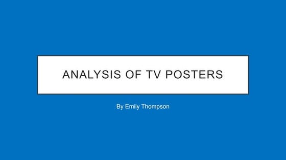 Poster Analysis Ppt
