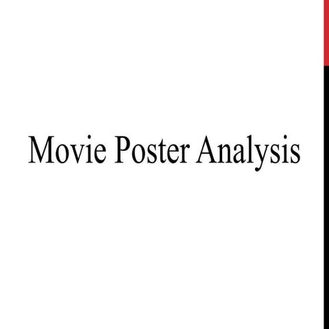 Movie Poster Analysis | PPT