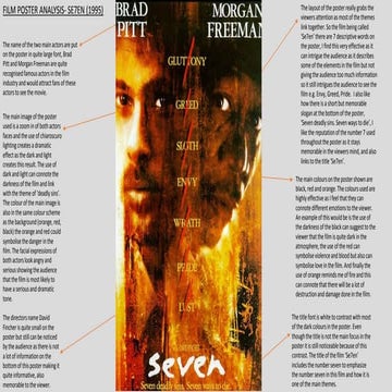 Poster analysis se7en | PPTX