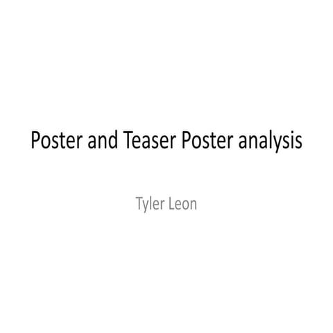 Poster and teaser poster analysis | PPT