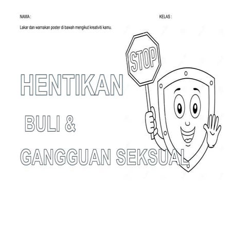 Pertandingan mewarna poster anti buli sekolah | DOCX