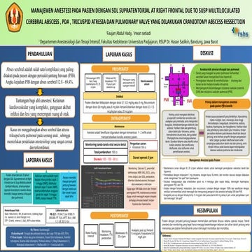 Poster Case Report manajemen anestesi sol supratentorial | PPTX