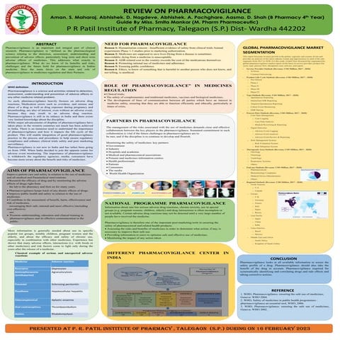 poster on PHARMACOVIGILANCE | PDF