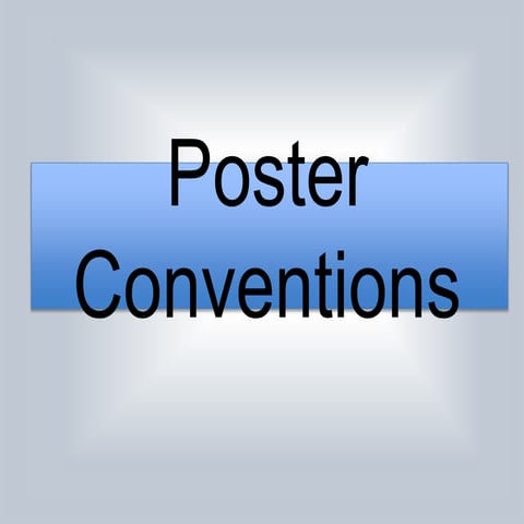 Poster conventions | PPTX