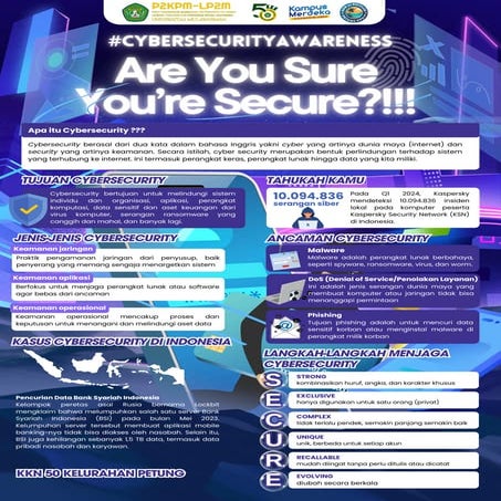 Poster Cybersecurity Awareness: ARE YOU SURE YOU'RE SECURE? | PDF