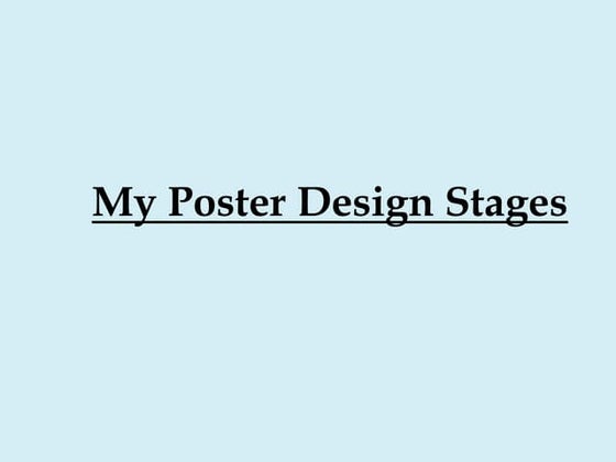 Poster design | PPT