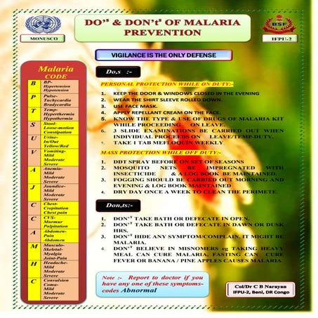 Preventive Measures Malaria Poster | PDF
