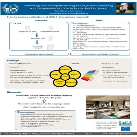 Bea Veulemans - Learning path of implementing inquiry based teaching and its assessment in a ...