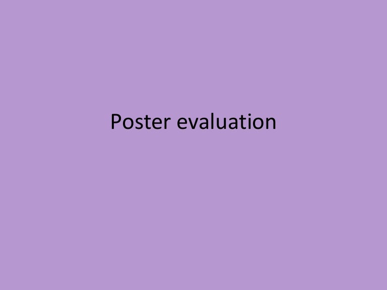 Poster evaluation