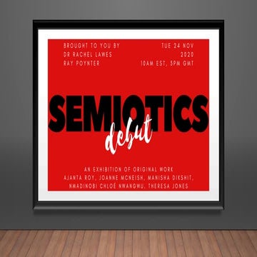 Semiotics Poster Exhibition with Rachel Lawes | PDF