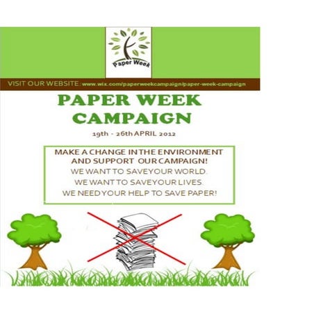Poster for Paper Week Campaign | ODT