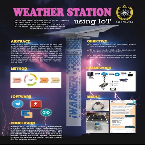 Poster Weather Station using IOT | PDF