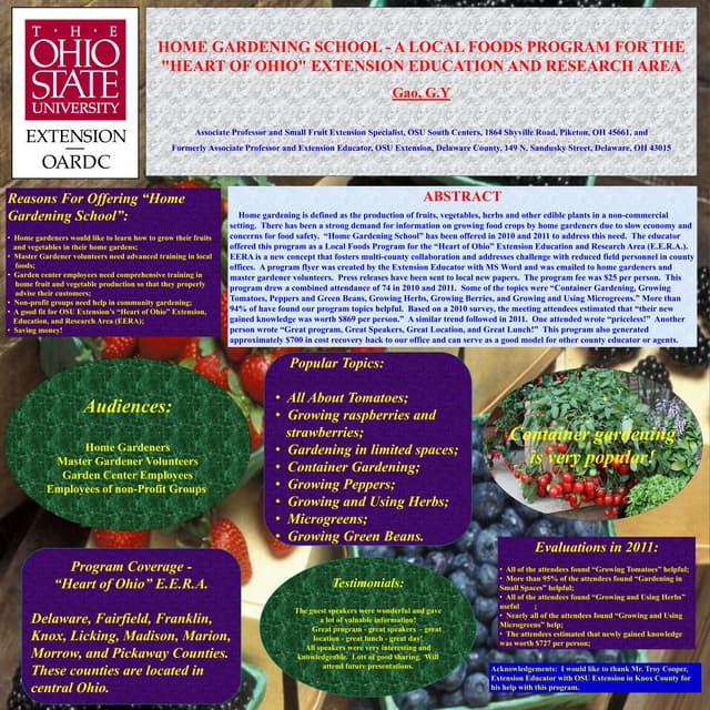 Poster gary gao_homegardeningschool_nacaa_2011 | PDF