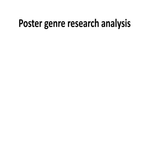 Poster genre research ananlysis | PPT