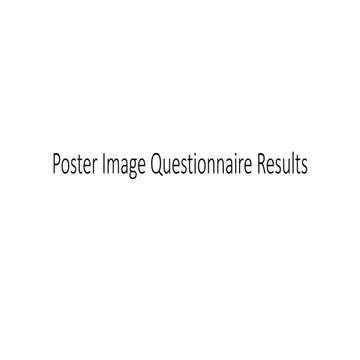 Poster image questionnaire results | PPT
