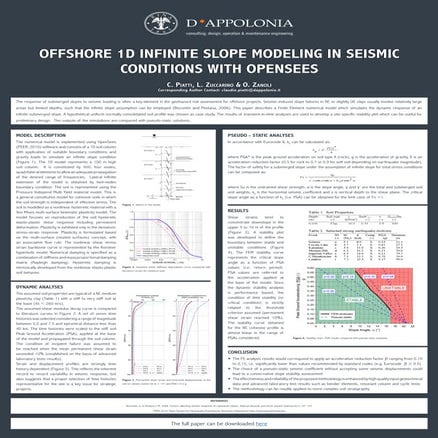 Offshore 1D infinite slope modeling in seismic conditions with opensees ...
