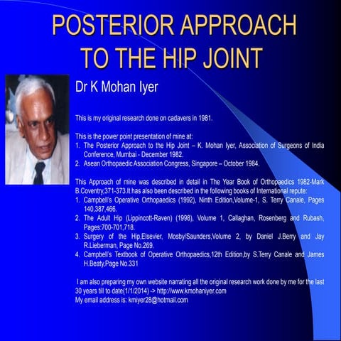 Posterior approach to the hip joint(41) | PDF