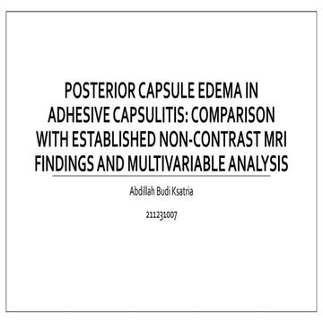 Posterior capsule edema in adhesive capsulitis.pptx