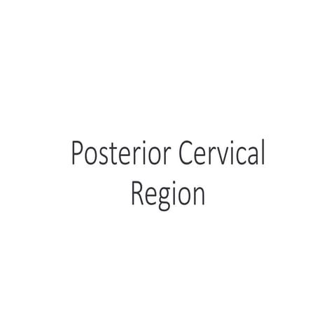 Posterior Cervical region.pptx | Death, Injury, or Military Conflict ...