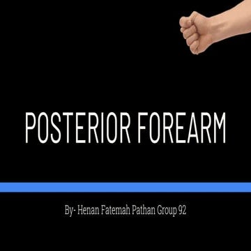 Posterior Forearm | PPTX