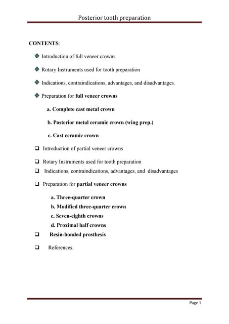 Zirconia crown preparation | PDF