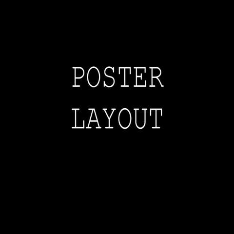 Poster layout and Photoshop | PPTX