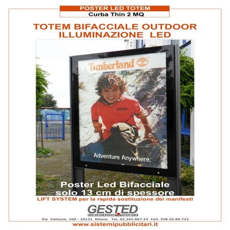 POSTER LED totem bifacciale luci led | PDF