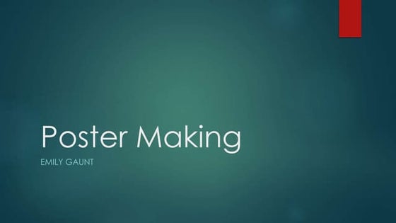 Poster Making | PPT