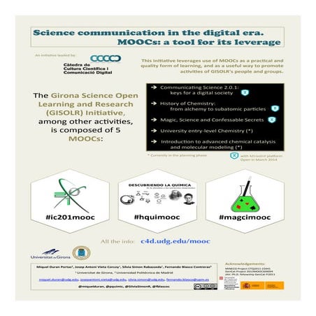Science communication in the digital era. MOOCs: a tool for its leverage | PDF