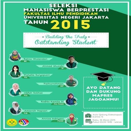 Desain Poster Seleksi Mahasiswa Berprestasi FIP 2015 | PDF