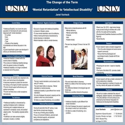 The Change of the Term ‘Mental Retardation’ to ‘Intellectual Disability ...