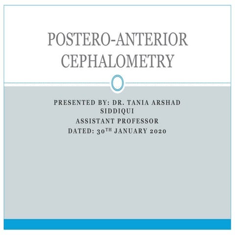 Postero anterior cephalometry | PPTX