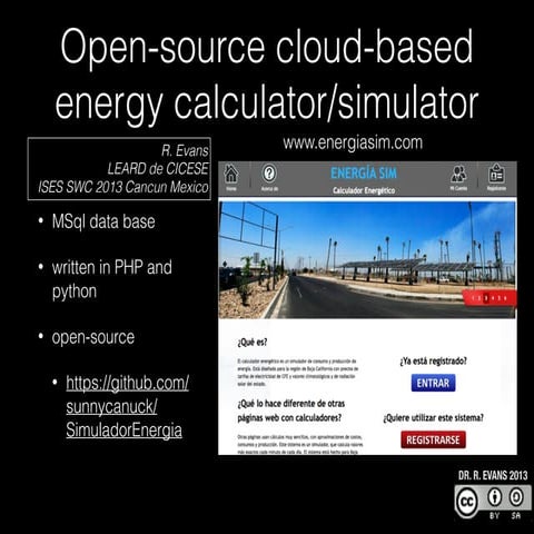 Open source energy calculator (ENERGIASIM.com) | PDF