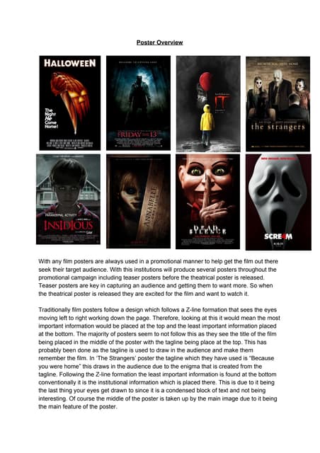 Movie poster analysis | PPT | Movies | Entertainment