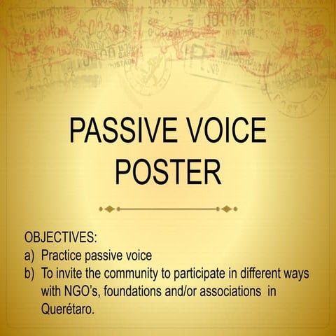 Poster passive voice | PPT