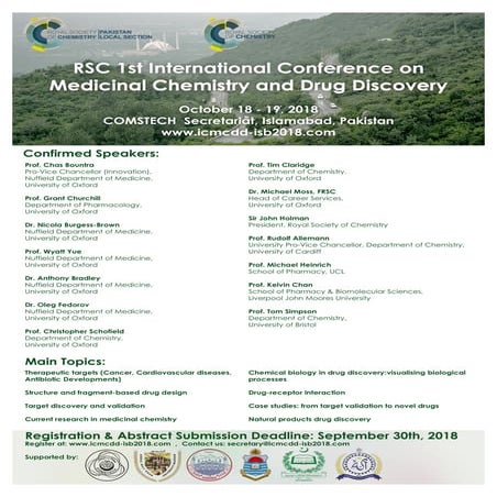 RSC 1st International Conference on Medicinal Chemistry and Drug ...