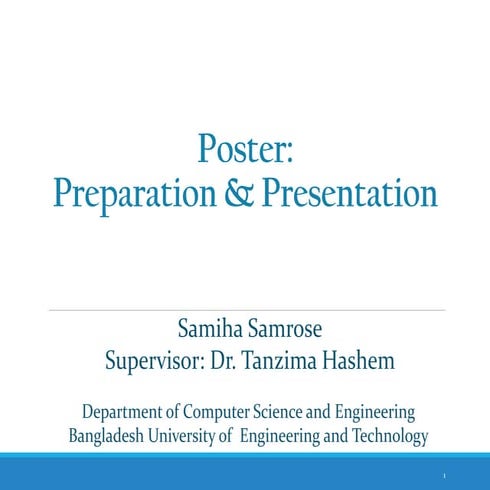 Poster Preparation and Presentation | PDF