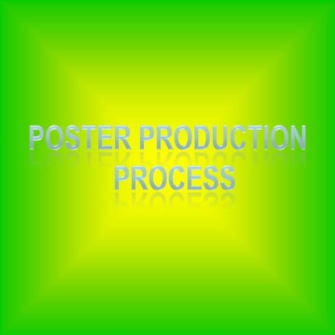 Poster production | PPT