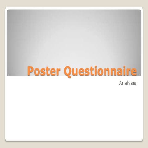 Poster questionnaire | PPTX